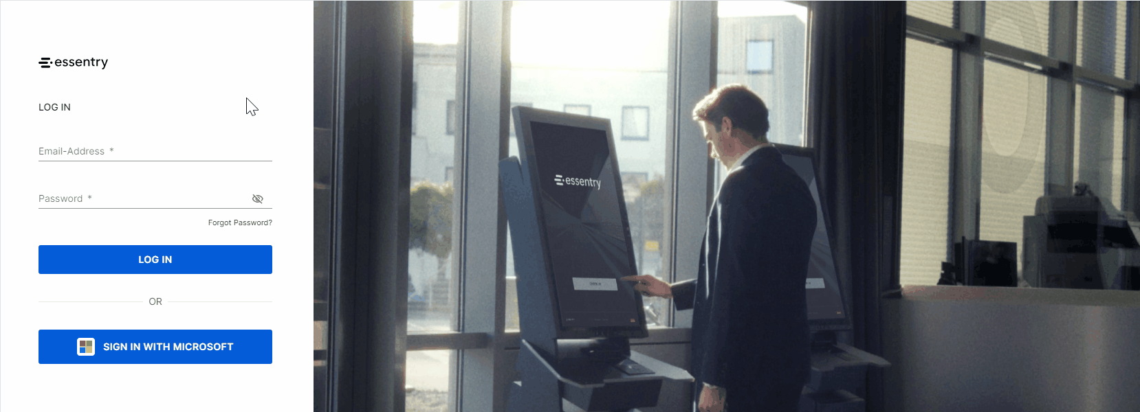 How do I log in? – essentry user guide