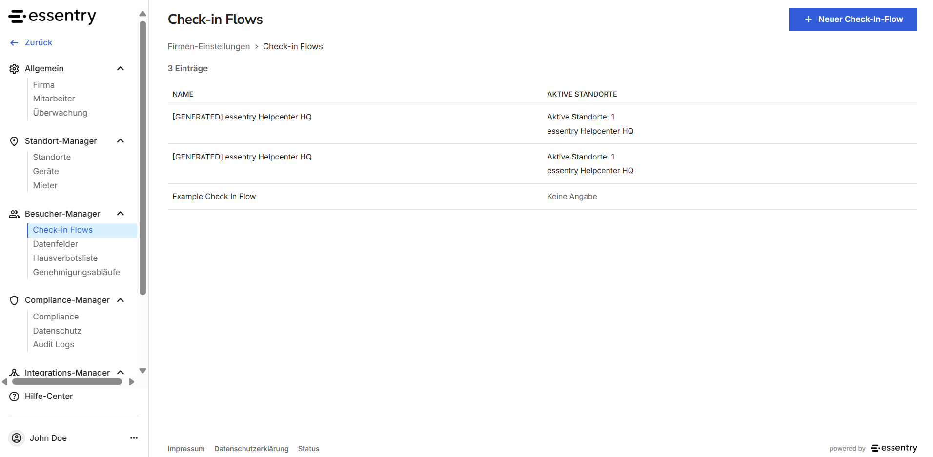 Check-in Flow Editor (Einführung 1/4) – essentry Hilfe